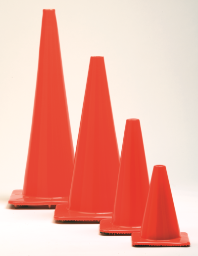 TC1 Series All-Orange Traffic Cones