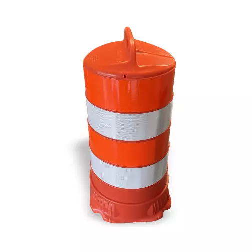 Traffic Barrels with Orafol Sheeting