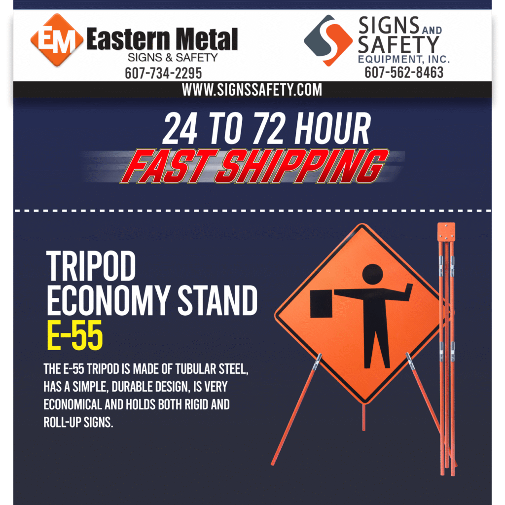 Eastern Metal Signs and Safety - Tripod Sign Stand E-55